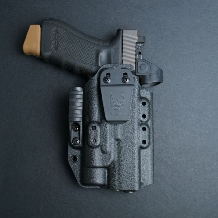 Werkz M6 IWB / AIWB Holster for Glock G17 (+More) with Streamlight TLR ...
